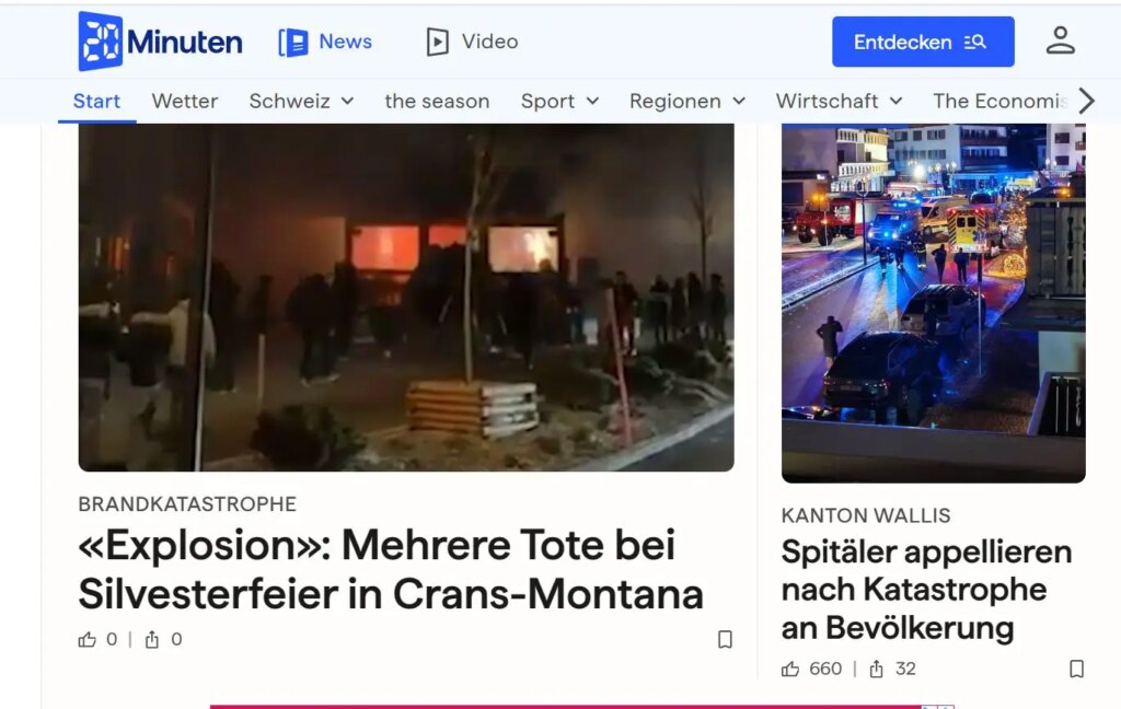 Svizzera, Capodanno tragico in un locale, esplosione causa vittime ...